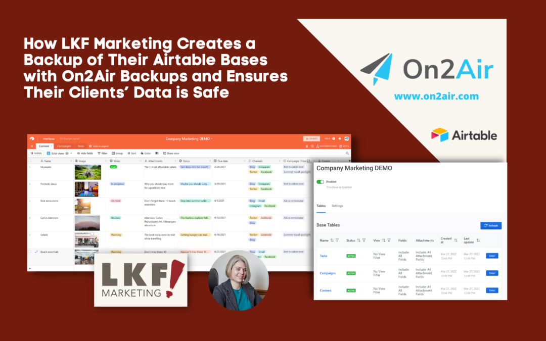 On2Air | Airtable Forms, Backups, Dashboards, and Documents