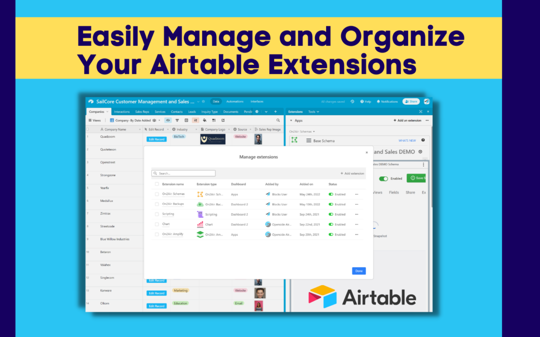 On2Air | Airtable Forms, Backups, Dashboards, and Documents