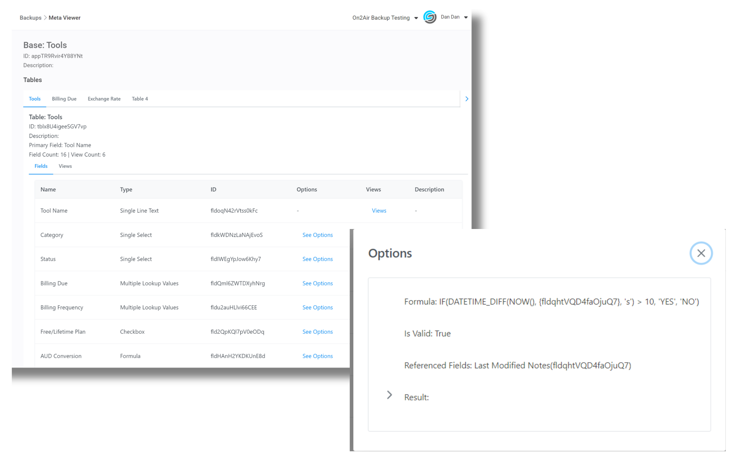 Airtable Automated Backups | On2Air Backups