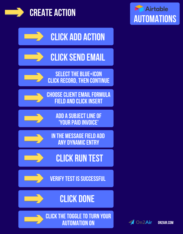 How to Send an Email Automatically from Your Base Using Airtable Automations | On2Air