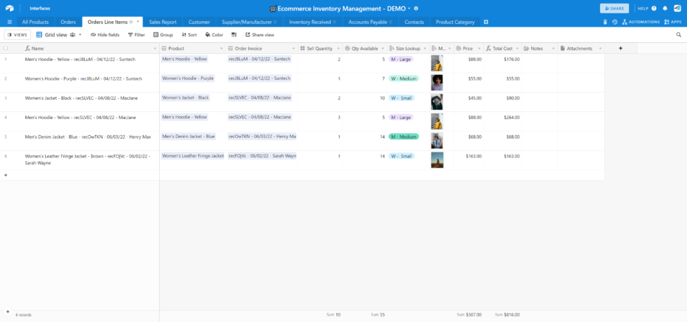 Download a Free Airtable Template – Ecommerce Store 🛒 | On2Air Backups