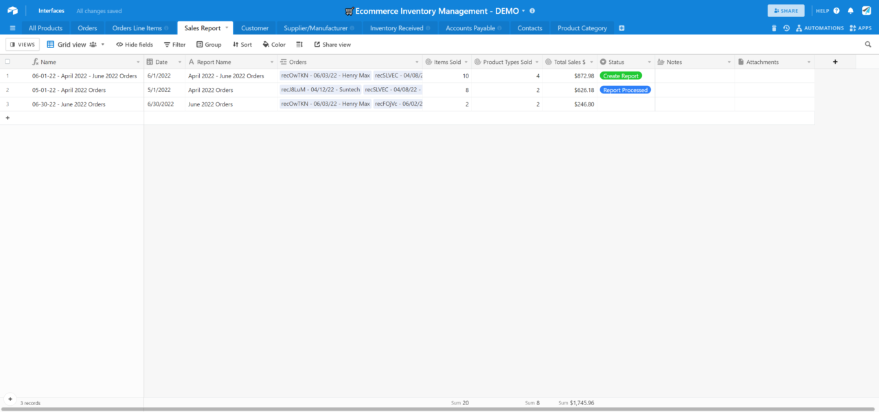 Download a Free Airtable Template – Ecommerce Store 🛒 | On2Air Backups
