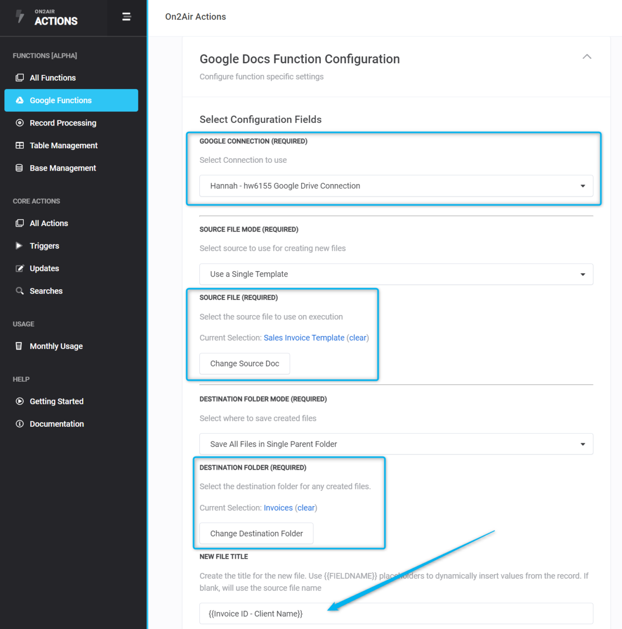Create Automated Invoices with Airtable and Google Docs | On2Air ...