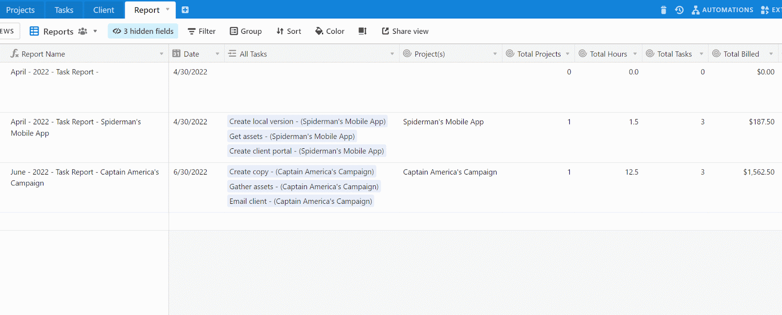 How to Create a Summary Report in Airtable | On2Air Backups