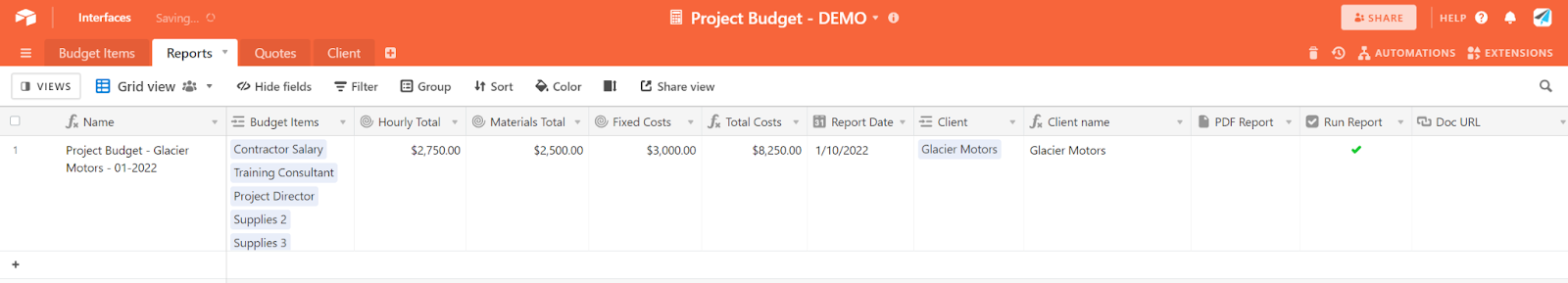 How to Create a Summary Report in Airtable | On2Air Backups