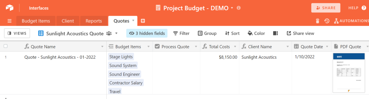Airtable Documents | Automatically generate any type On2Air Docs