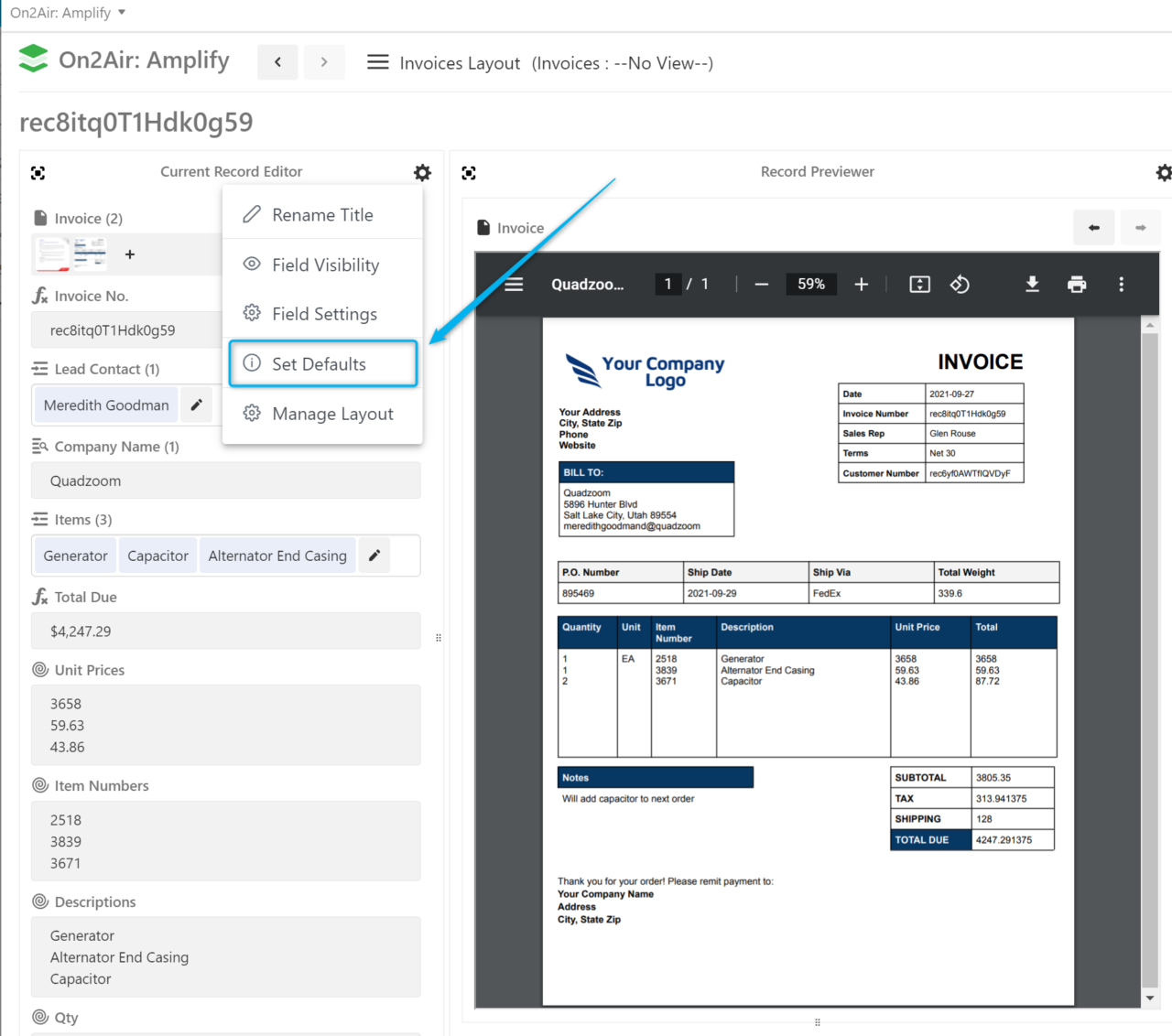 Create Automated Invoices in Google Docs and Airtable (+Free Template) | On2Air