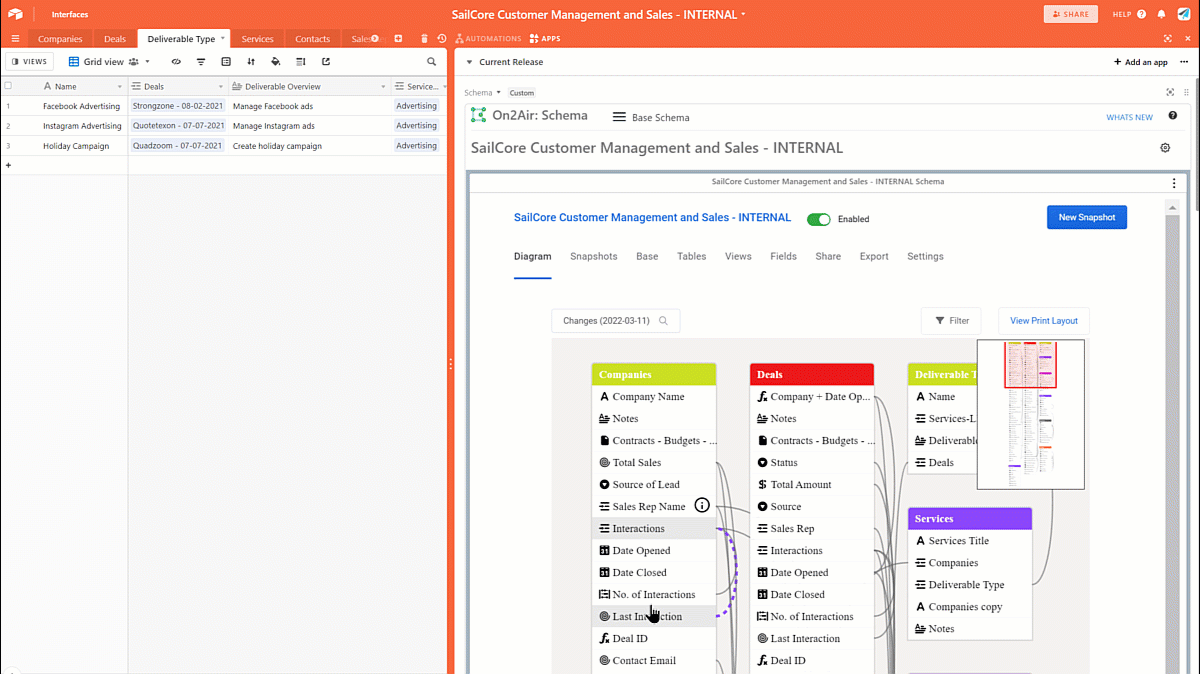 On2Air: Schemas | On2Air Backups